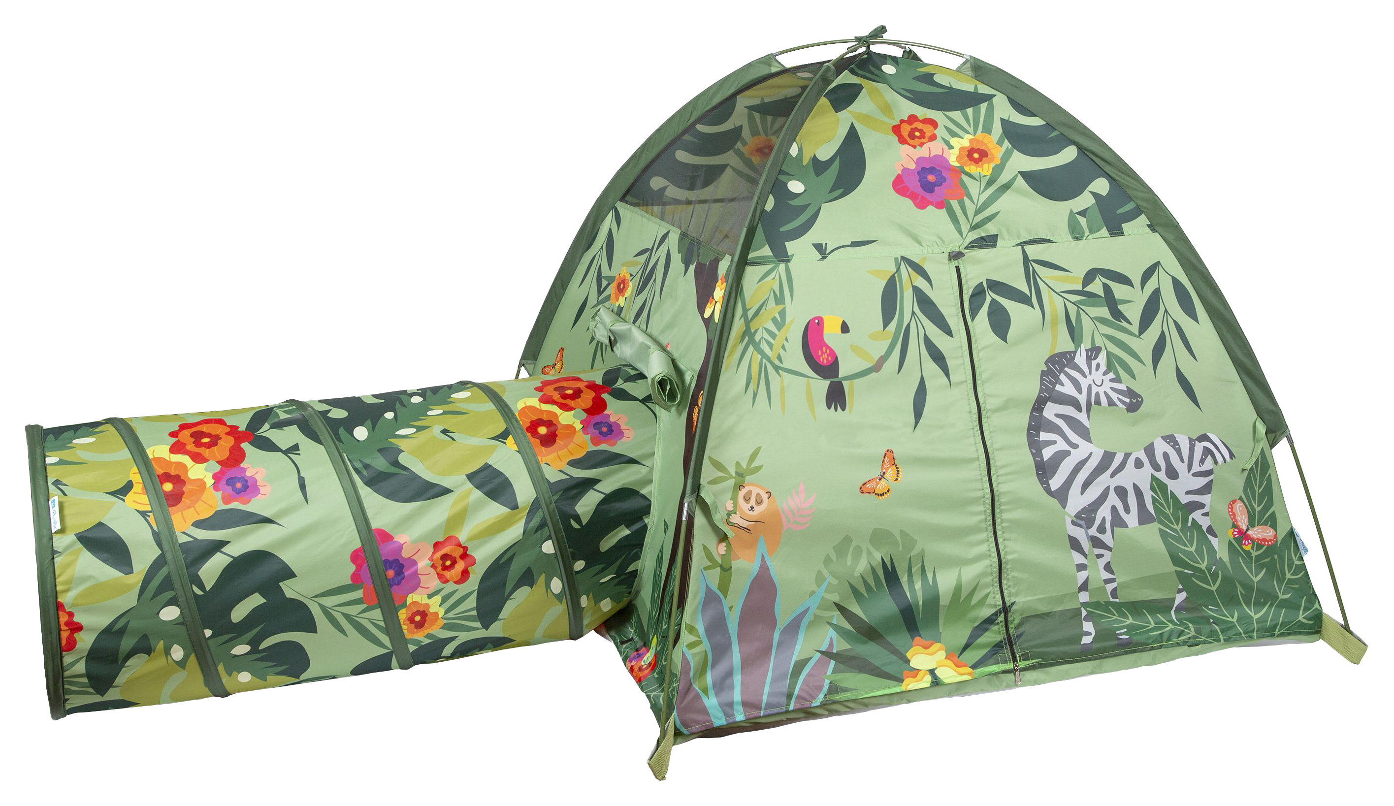 Pacific Play Tents Jungle Party Safari Tent and Tunnel Combo for Kids ...